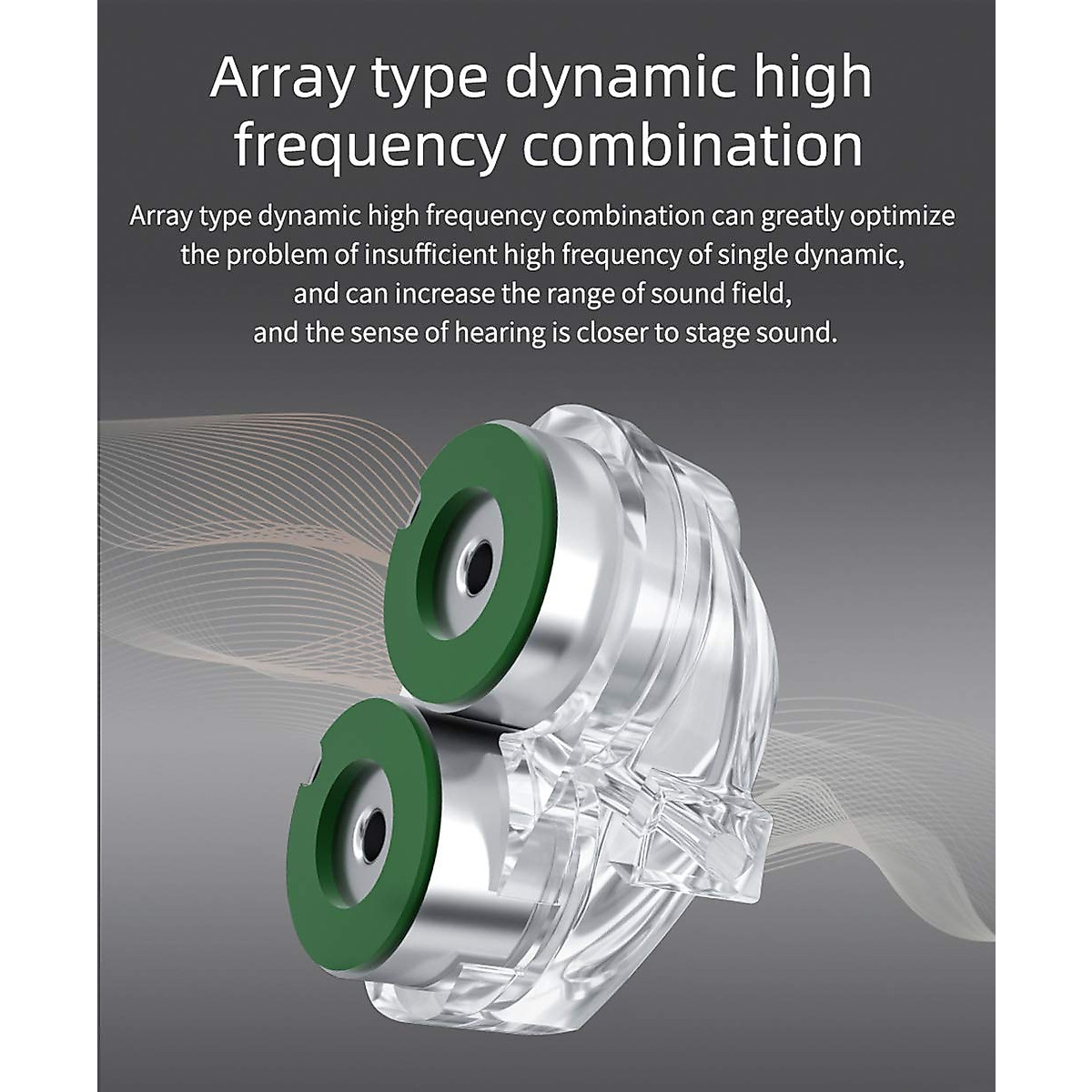 KZ DQ6 Array type three-unit dynamic in-Ear Headphone, HIFI Stereo Noise Isolating Sport IEM Wired Earphones/Earbuds/Headphones with Detachable Cable (without Mic, Grey)