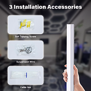 LED Hexagon Lights - LED Hexagon Garage Lights, 548W 65760 Lumen, Hexagon Ceiling Lighting, Cool White Light 6500K, for Garage Gym Barber Shop