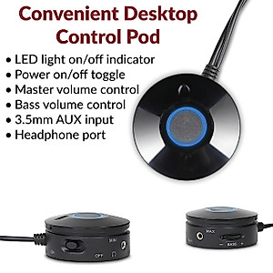 Cyber Acoustics CA-3908 2.1 Multimedia Speaker System with Subwoofer, 92 Watts Peak Power, Deep Bass, Perfect for Music, Movies, and Games on Desktops, Laptops, Consoles