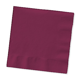 Creative Converting Burgundy Red Dinner Paper Napkins Party Supplies, 16" x 16"