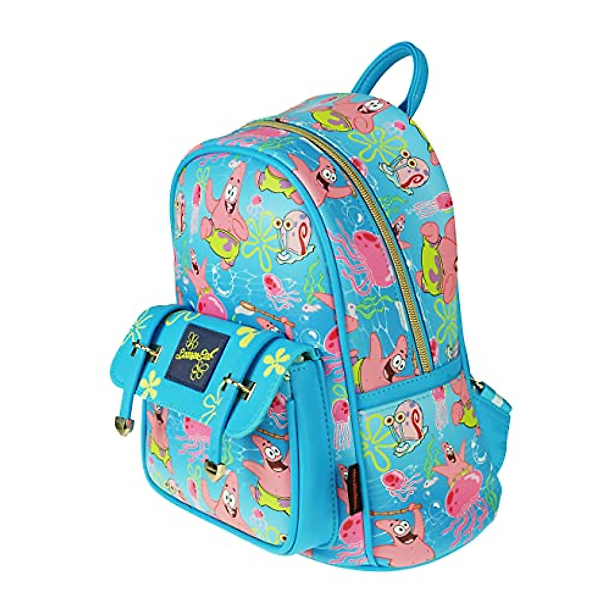 SpongeBob 11" Faux Leather Mini Backpack Featuring Patrick - A21344