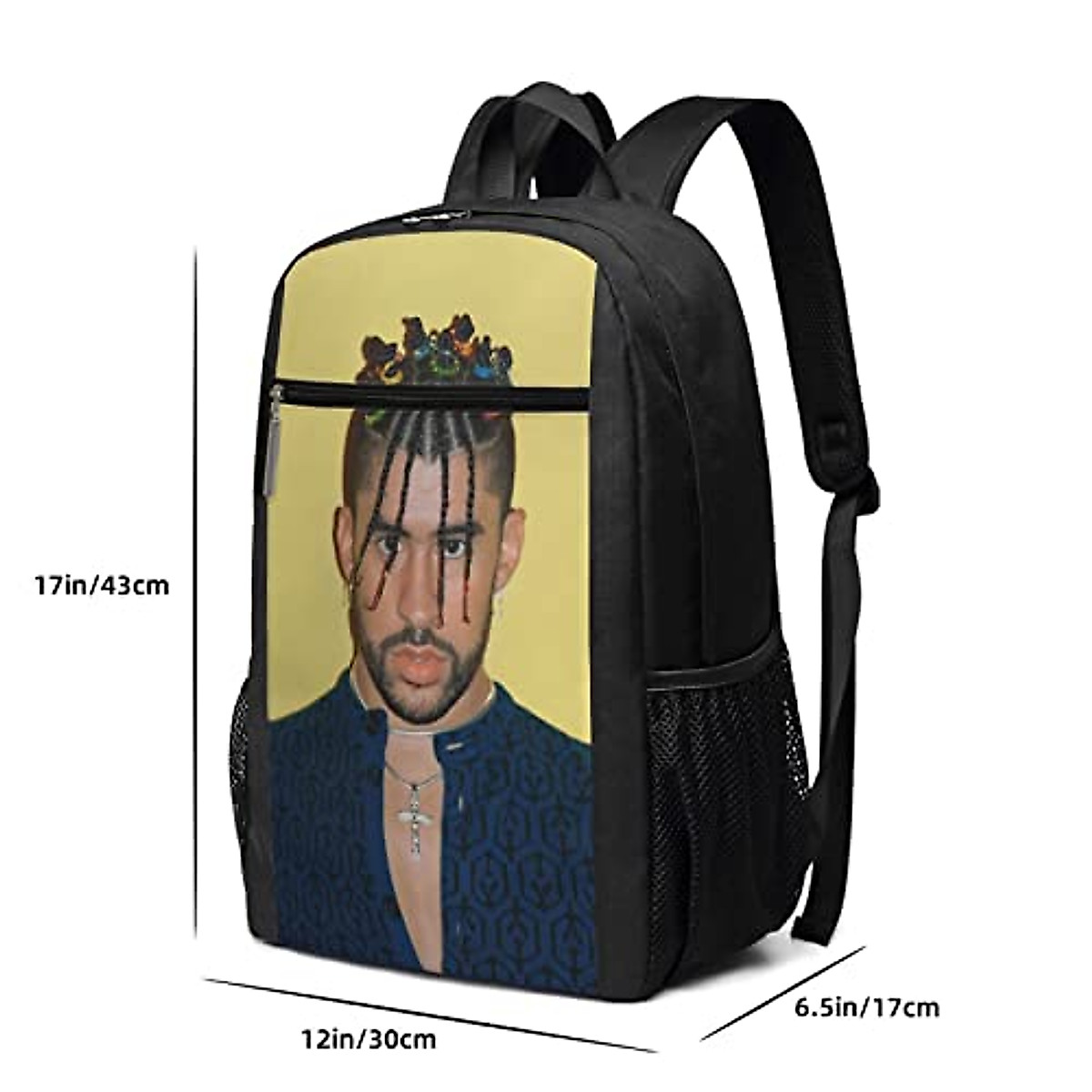 Bad Hair Bunny Backpack Boy's Laptop Daypack Girl's School Bag Satchel Bookbag Rucksack Unisex Bagpack 17Inch