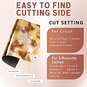 Tintnut Metallic Heat Transfer Vinyl Bundle Chrome HTV Vinyl,12 Sheets 12"x 10" Foil Holographic Gold Iron On Vinyl for Compatible with Cricut or Silhouette Cameo