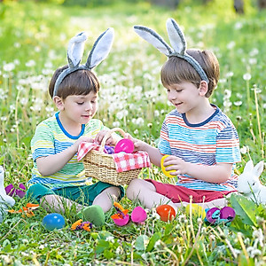 CUTE STONE 12 Pack Filled Easter Eggs with Dinosaur Building Blocks Sets, Easter Basket Stuffers Easter Party Favors for Boy, Girls and Kids