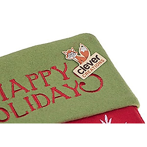 Clever Creations Happy Holidays Snowman Christmas Stocking for Kids, Teens, & Adults | Holiday Decor Theme | Perfect for Small Gifts, Stocking Stuffers, & Candy | Measures 16" Tall