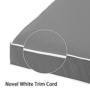 Maphissus Outdoor Deep Seat Cushions Set,24" X 24" Wicker Chair Cushions for Patio Sofa Furniture,Water Resistance Replacement Couch Seating Cushion with Back,Grey