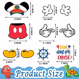 10 Pcs Cruise Door Magnet, Captain Mouse Cruise Door Decorations,Funny Mouse Ears Magnet for DCL Cruise& All Major Cruise