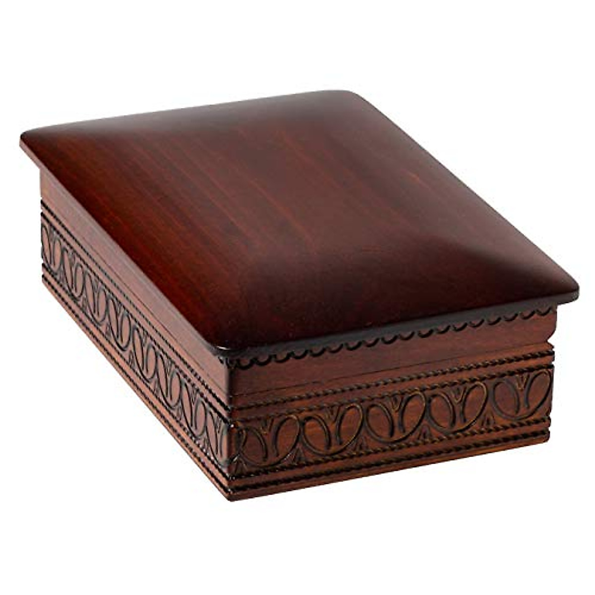 Polish Handmade Large Elegant Slightly Rounded 9" Wooden Box for Keepsakes, Love Letters, Jewelry, and Specialty Items