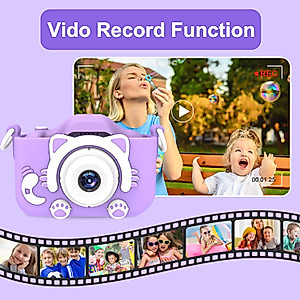 goopow Kids Selfie Camera, Christmas Birthday Gifts for Boys Age 3-9, HD Digital Video Cameras for Toddler, Portable Toy for 3 4 5 6 7 8 Year Old Boy&Girls with 32GB SD Card