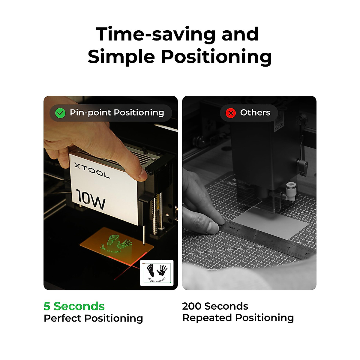 xTool S1 Laser Engraver and Cutter Machine, 23.93" x 15.16" Bed Size, Beginner-friendly, Class 1 Safety Laser Engravering Machine for Wood and Metal, Acrylic