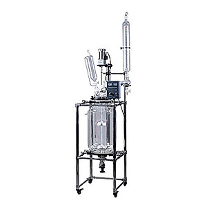 HNZXIB Double-Layer Cylindrical 50L Glass Jacket Type Reactor Chemical Reaction Unit