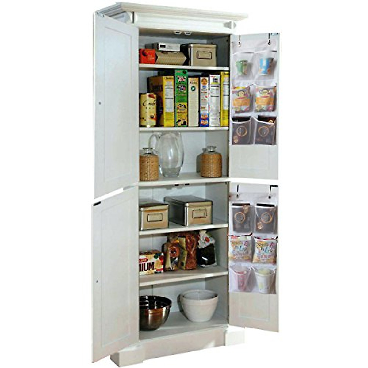 KIMBORA 2 Packs Narrow Over the Door/Wall Shoe Organizer, Small Hanging Shoe Rack for Closet with Clear Mesh Pocket for Bathroom, RV, Pantry, Camping (White)