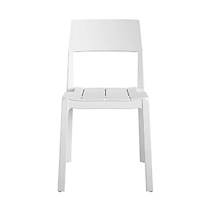 Novogratz 87817YLW4E Poolside Collection, Chandler Stacking, 4-Pack, Bright Yellow Dining Chairs