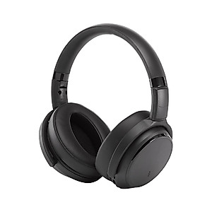 AmazonCommercial Over Ear Wireless Noise Cancelling Bluetooth Commuter Headphones, Black
