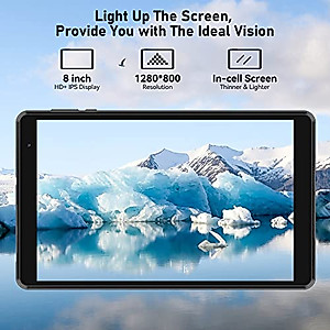 Blackview Tab 5 Tablets, 2023 Latest Tablet Android 12, Quad-Core 5GB(3+2) RAM 64GB ROM up to 1TB TF, 8 inch Tablet HD+ IPS 1280*800, Android Tablet 5580mAh Big Battery, Dual BOX Speakers WiFi, Gray