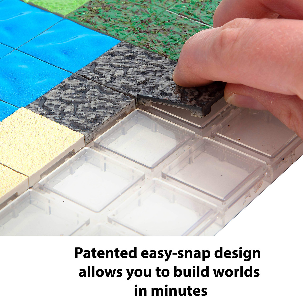 Monster Protectors Adventure Terrain- 50 Piece Rock Tile Expansion Pack- Hand-Painted ¬ Tile Set- Amazing Tabletop Terrain in Minute- Customize Your D&D and Pathfinder Dungeons