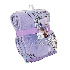 NoJo Disney Frozen 2 Elsa and Nokk Lavender and Pink Super Soft Toddler Blanket - 40"x 50"