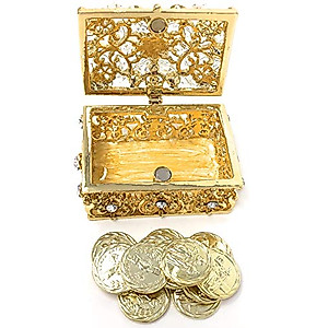 CB Accessories Wedding Unity Coins - Arras de Boda - Decorative Box with Rhinestone Crystals Keepsake 76 (Gold)