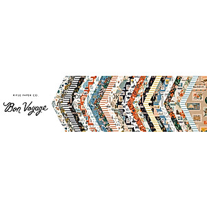 Bon Voyage Jelly Roll (40 Pieces) by Rifle Paper Co. for Cotton and Steel 2.5 x 44 inches (6.35 cm x 111.76 cm) Fabric Strips