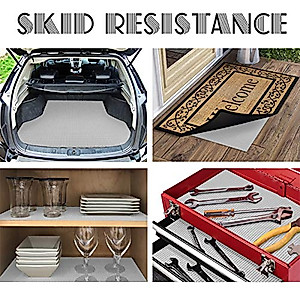 KOLOX 20 Inch Wide Shelf Liner,Non Slip Shelf Liner,20" x 10 Ft Non Adhesive Cabinet Drawer Liner,White Kitchen Cabinet Liner Non Slip Mat for Desks (White, 20" x 10')