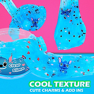 3 Pack Jelly Cube Crunchy Clear Slime Kit Blue Water Slime Pink Heart Add Ins, DIY Crystal Slime Set Avocado Green Pink Bubble Slime for Girls Boys, Kids Stocking Stuffers Toys Birthday Party Favors