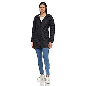 Columbia Women’s Powder Lite Mid Jacket, Winter, Water Repellent, Black,Large