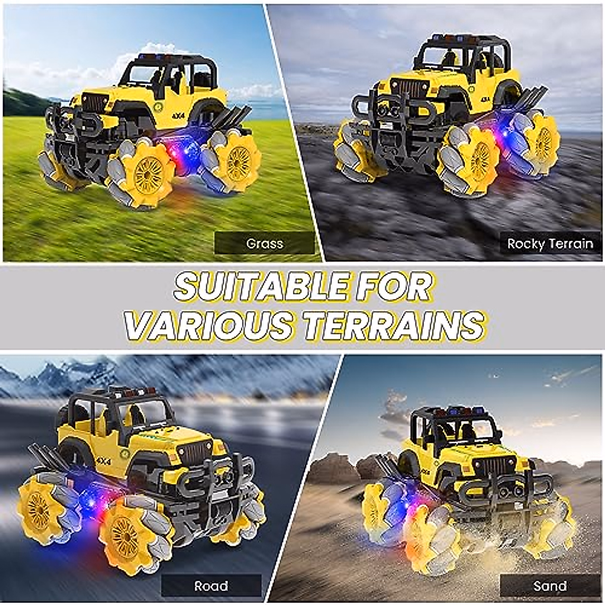 YOTOY Remote Control Car Toys for 6 7 8 9 10 Years Old Boys, Drift Stunt Remote Control Car, RC Cars for Boys Age 8-12, Stunt Car Remote Control, RC Stunt Car Toy, Drift Stunt Car, Drift RC Cars