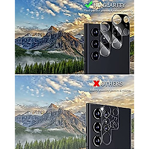 Kanosan Compatible for Samsung Galaxy S23 Ultra Privacy Screen Protector with Tempered Glass Camera Lens Protector, Flexible Anti-Spy TPU Film [Support Fingerprint ID] for Galaxy S23 Ultra 5G