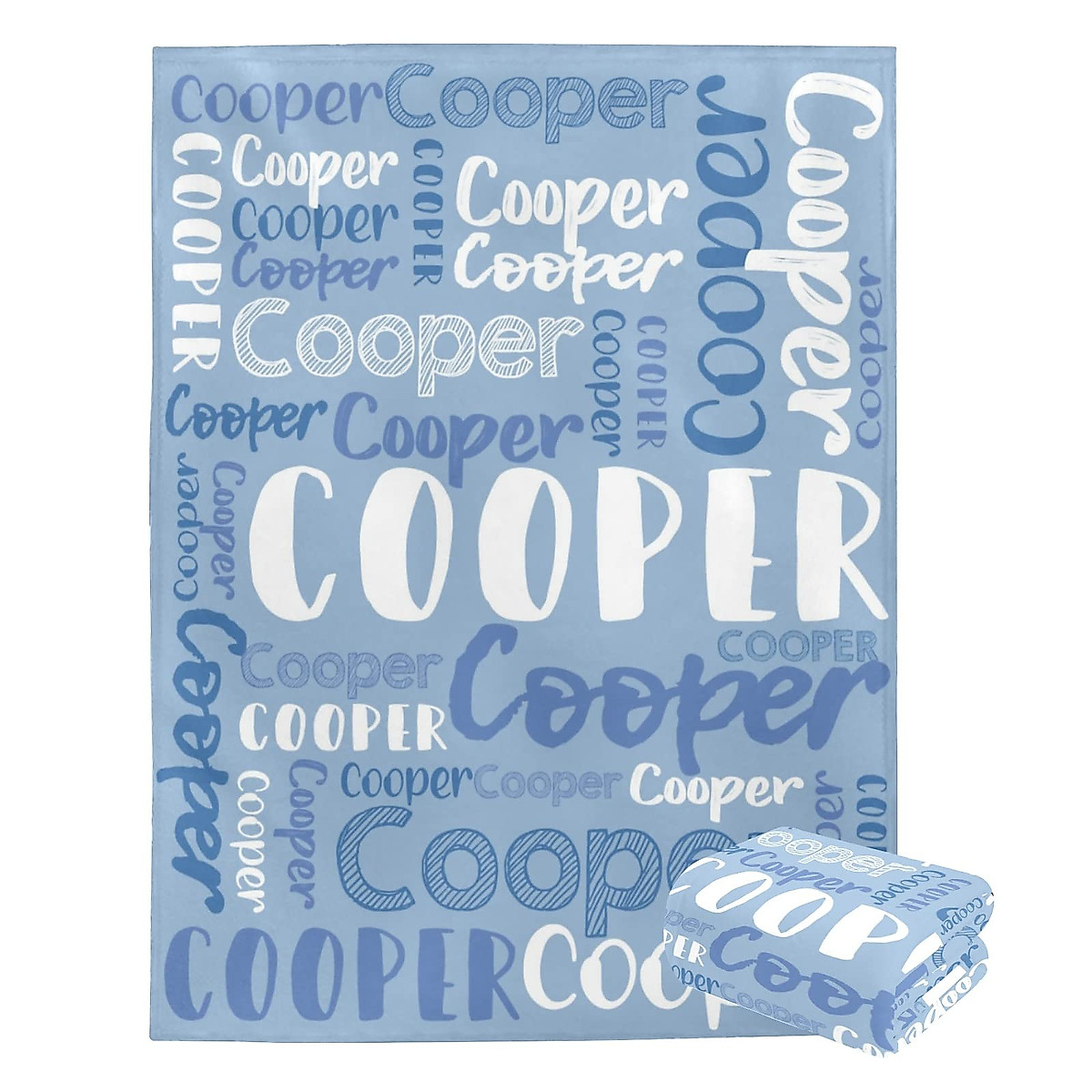 AWSWDS Personalized Name Blanket for Adult Kids Name Blanket Custom Name Blanket 3 Sizes for Valentine's Day