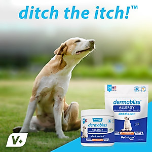 Dermabliss Allergy Chews 30 Ct and Glandex Anal Gland Support Chews 30 Ct Bundle Dog Vitamins & Supplements, Anal Gland Dog Treats with Probiotics, Dog Allergies Skin Treatment Soft Chew