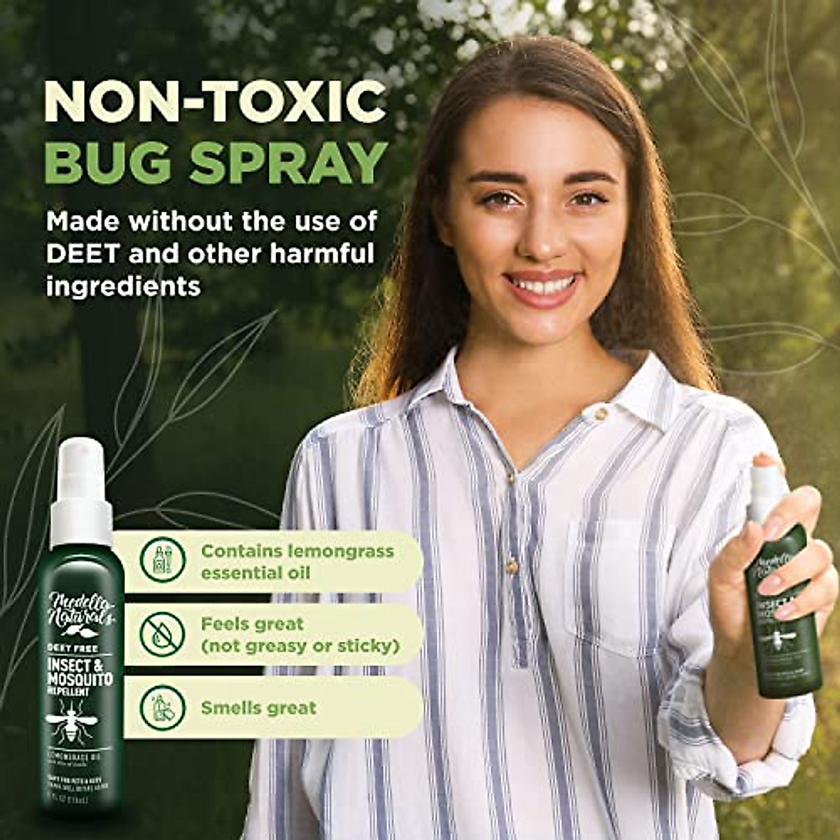 Medella Naturals Insect & Mosquito Repellent, DEET-Free All-Natural Formula, Kid and Pet Friendly, Made in the USA, 4 Ounce Spray Bottle
