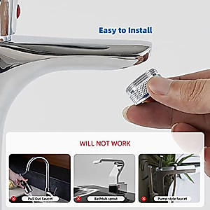 iFealClear 8 PCS Faucet Adapter Kit, Brass Sink Aerator Adapters, Male Female Kitchen Sink Faucet Adapters Connect to Water Filter, Garden Hose, G1/2 Shower Hose For Bathroom, Kitchen