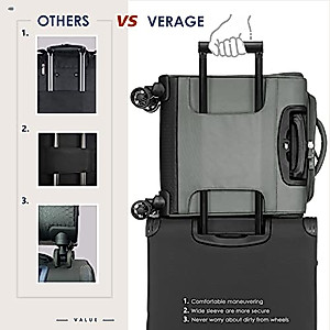 VERAGE Carry On Underseat Luggage with Wheels & USB Port, Wheeled Spinner Bag Carry-on Luggages for Airlines, Lightweight Suitcase Men Women, Pilots and Crew (14-Inch Plus)
