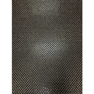Diamond Mesh Big Hole 0.5 Inch with or Without Silver Foil Stretch Polyester Spandex Mesh Fabric by The Yard (Black with Gold Foil)