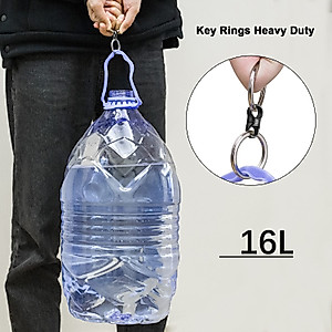 TISUR Titanium Key Ring, Key Chain Rings Heavy Duty Swivel Keyrings Carabiner Keychain For Men And Women Key Chain Assecories (2pcs Black Swivel Keyrings)