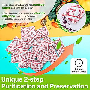 Dunkive 16 Pack Produce Saver Refill Kit Compatible with OXO Greensaver Produce Keeper and Crisper Inserts, Carbon Filter Refills Ethylene Gas Absorber for Fridge Keep Fruits Vegetable Fresh