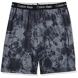 Calvin Klein | Boys 2 Piece Sleepwear Top and Bottom Pajama Set | Black Tie Dye | Large