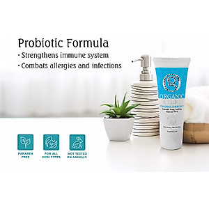 Organic Glide Natural Personal Lubricant, Probiotic Edible Lube. Parabens, Glycerin, Flavorings Free - for Men Women and Couples. Best for Menopause and Sensitive Skin