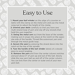 Knit Picks Hand Operated Yarn Ball Winder (Purple)