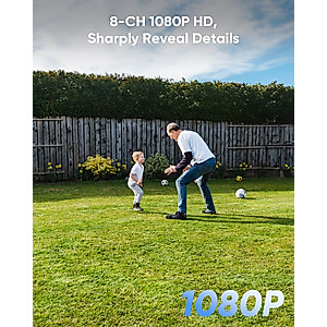 SANNCE 8-Channel 1080P Wired Home Surveillance Security Camera System DVR Recorder with 1TB Hard Disk Drive, Human Detection, Standalone DVR Video Recorder CCTV Support 5-in-1 CVBS/AHD/TVI/CVI/IP