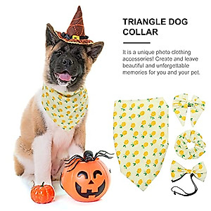 POPETPOP 1 Set of Fruit Pet Bandana Triangle Hawaiian Style Cat Kerchief Scarf Puppy Grooming Bowties Hairband Collar Bibs Set Costume Accessories for Dogs Cats