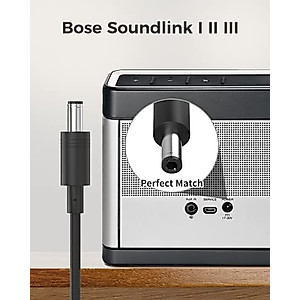 for Bose Soundlink I II III 1 2 3 Charger Bluetooth Speaker Power Cord Replacement 17V-20V Bose Soundlink Portable Wireless Speaker P/N: 306386-101, 369946-1300, 301141, 404600, 414255, S024RU1700100