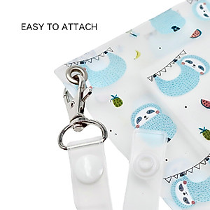 Orchid Hearts Baby Wipes Dispenser - Portable & Refillable Wet Wipe Pouch, Reusable Baby Wipes Holder & Baby Wipe Container, Baby Essential, Makeup Wipe Travel Case - Rain Forest, 2pcs