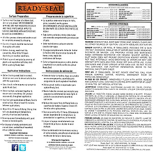 Ready Seal Stain & Sealer for Wood, Outdoor Deck and Fence, 1 Gallon, Multiple Colors Available – Easy to Apply, No Back Brushing Needed, and UV Protection (Light Oak #105)