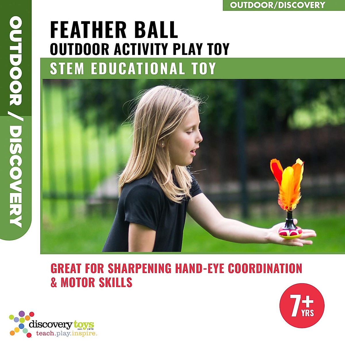 Discovery Toys GO-MO Feather Ball | Outdoor Activity Play Toy | Kid-Powered Learning | STEM Toy Early Childhood Development