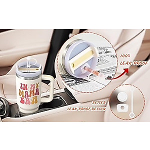 Gusgopo Mother's Day Gifts, 40 Oz In My Mama Era Tumbler Set, Mom Cup for Women Her, Birthday Christmas Gifts for Mom