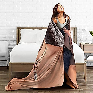 GUANLI Blanket,3D Print Soft Throw Blankets Ultra Warm Blanket Flannel All Seasons Blankets for Sofa Bed Travel and Camping 50''x40''