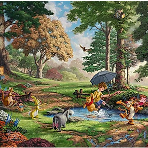 Ceaco - 4 in 1 Multipack - Thomas Kinkade - Disney Dreams Collection - Aladdin, Winnie the Pooh, Beauty & the Beast, & The Little Mermaid - (4) 500 Piece Jigsaw Puzzles