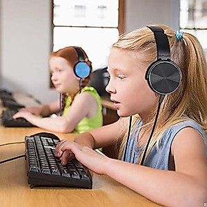 Factorymall Wholesale Bulk Headphones with Microphone 24 Pack for Classroom，Durable Headsets Class Set for School Students Kids and Adult（24 Black）