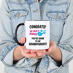 Casitika Pregnancy Announcement For Grandparents. 11 oz First Time Grandma Coffee Mug. Gifts for Baby Announcement to Grandparent. Congrats You're Going to be Grandparents.